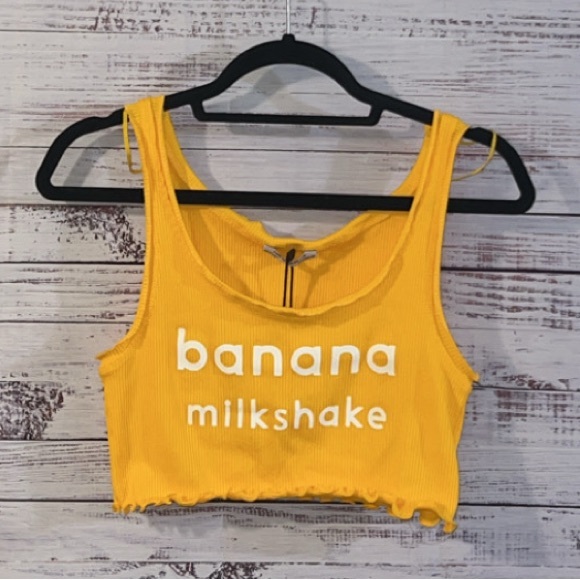 Zara | Tops | Zara Banana Milkshake Crop Top | Poshmark